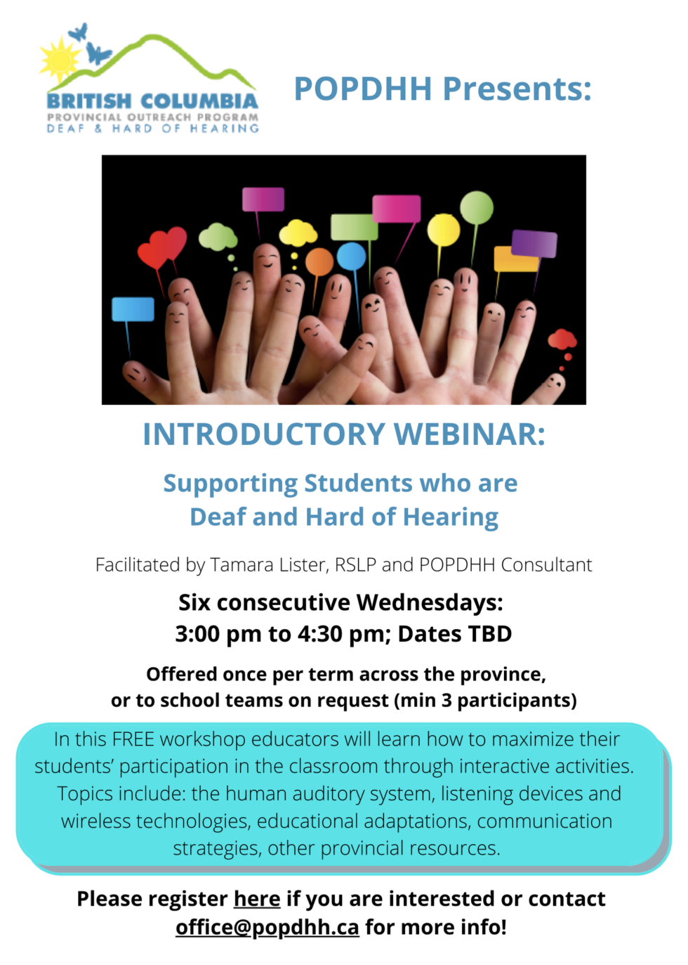 Online Training - Supporting DHH Students - POPDHH